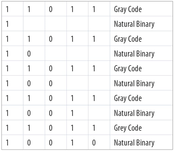 White Paper - Gray Codes, Natural Binary Codes, and Conversions