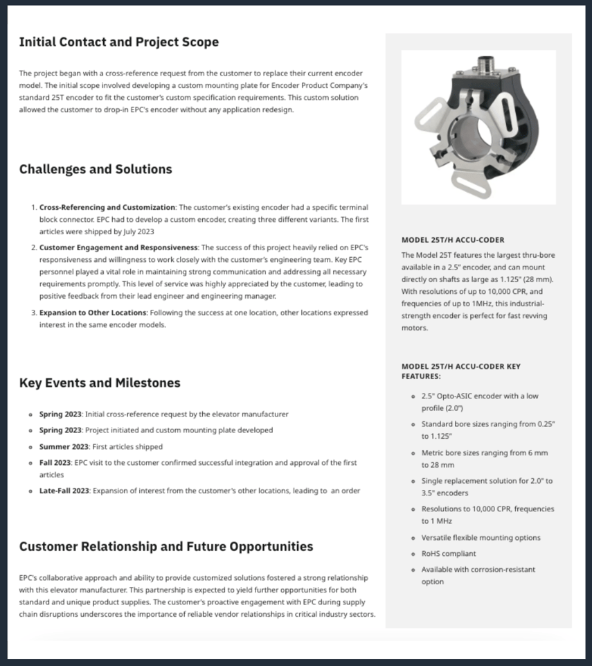 Encoder for the Elevator Industry | Encoders for Elevator Industry